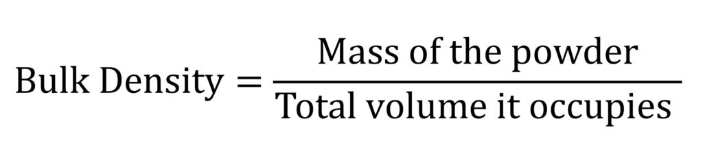 How to Measure the Bulk Density? - VORTEX Mixing Technology