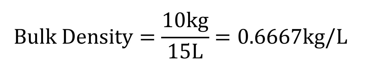 How to Measure the Bulk Density? - VORTEX Mixing Technology