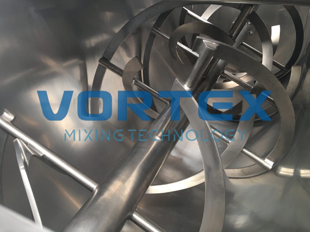 What factors determine the efficiency of the horizontal ribbon mixer. - VORTEX Mixing Technology